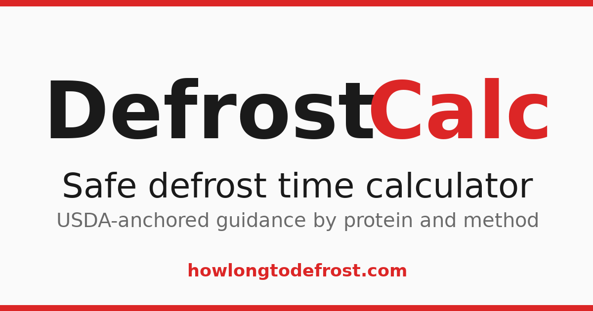 Defrost Time Calculator, safe thaw times for chicken, beef, pork ...